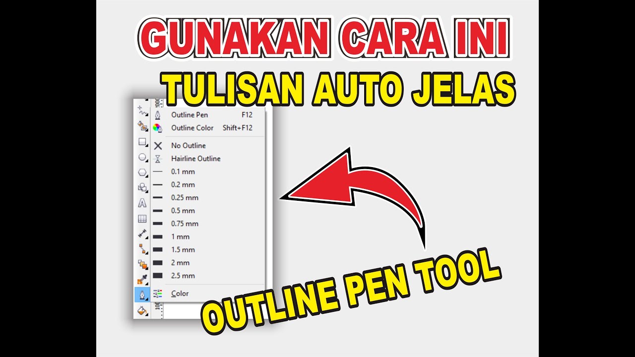 TUTORIAL MUDAH COREL DRAW X5 || Outline Pen Tool - YouTube
