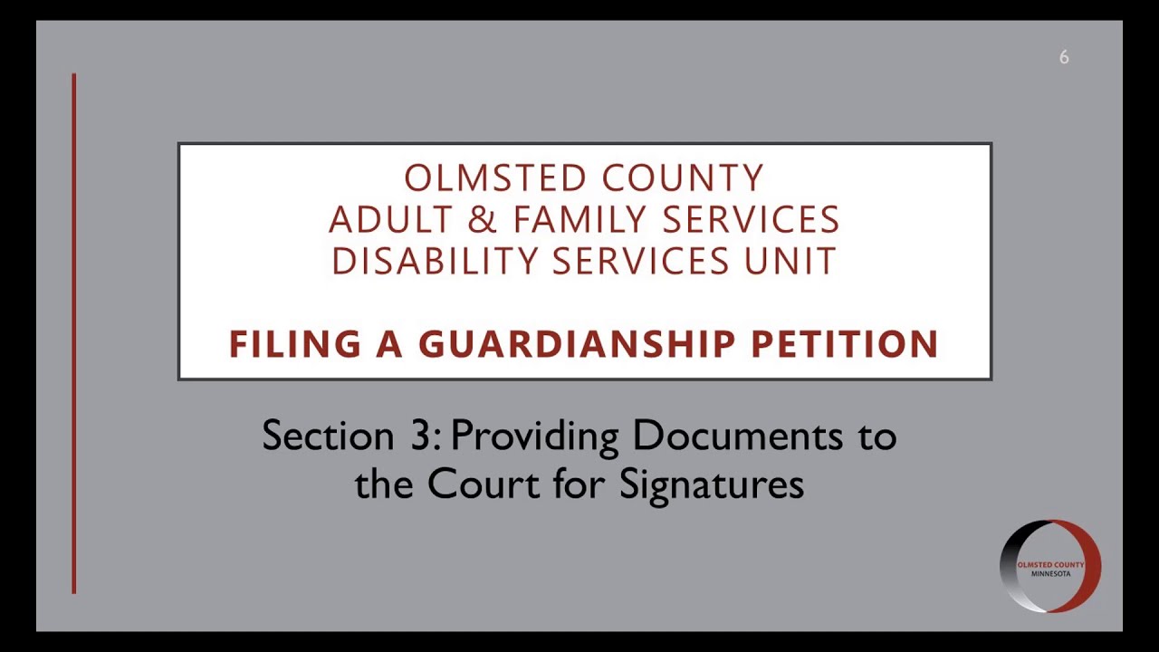 Guardianship: Court Signatures - YouTube
