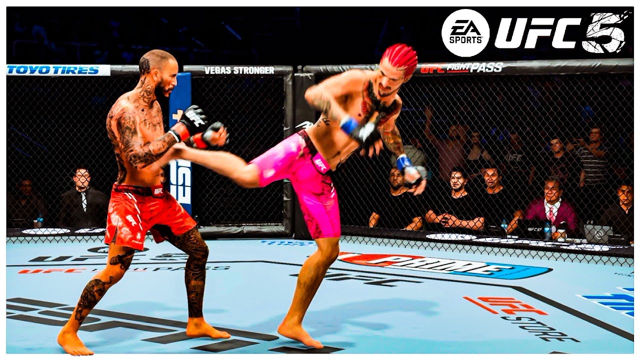 Throwing Spinning Stuff W/ Pink Shorts Sean O’Mally! | EA Sports UFC 5 ...