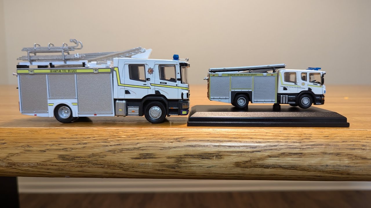 Fire Brigade Models & Oxford Diecast Scania Grampian fire engines ...
