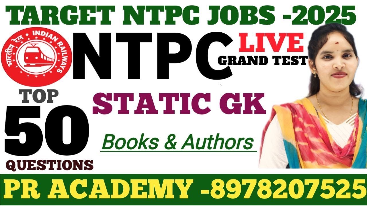 RRB NTPC STATIC G K !! RRB NTPC PREVIOUS PAPERS BITS !! DAILY LIVE TEST ...