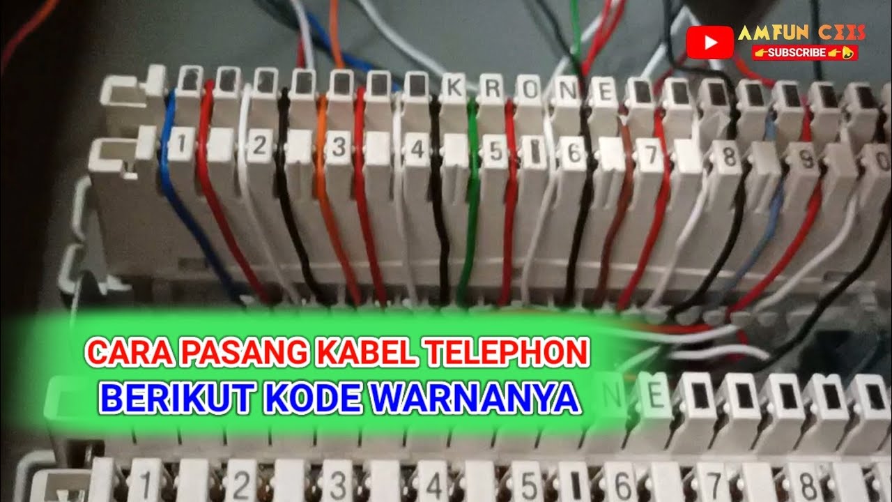 CARA PASANG KABEL TELEPON Office TERMINAL LSA - YouTube