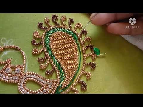 Tutorial for zardosi mat filing / Making annam aari annam design/ peacock design