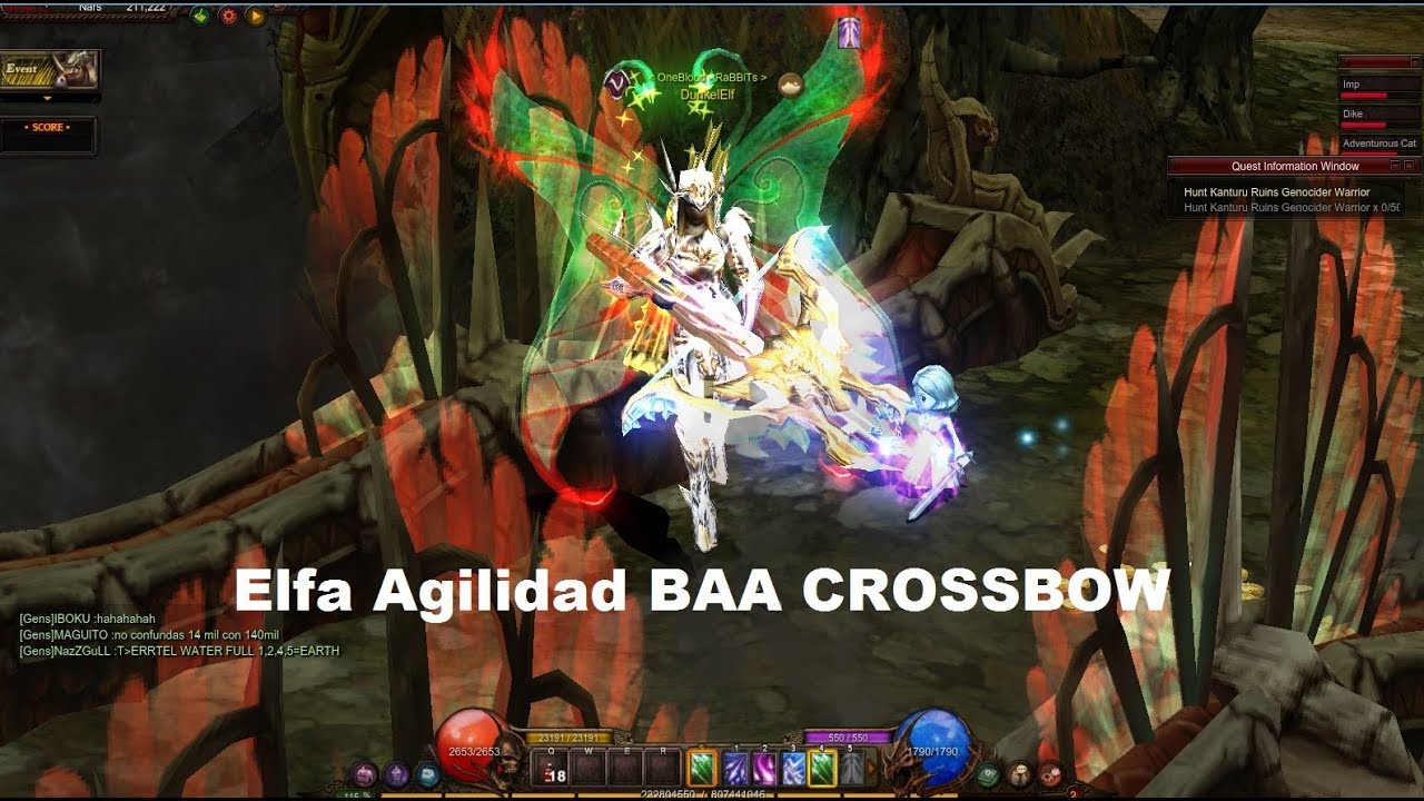 ELFA AGILIDAD con BAA CROSSBOW / Mu Online Webzen / Alfheim - YouTube