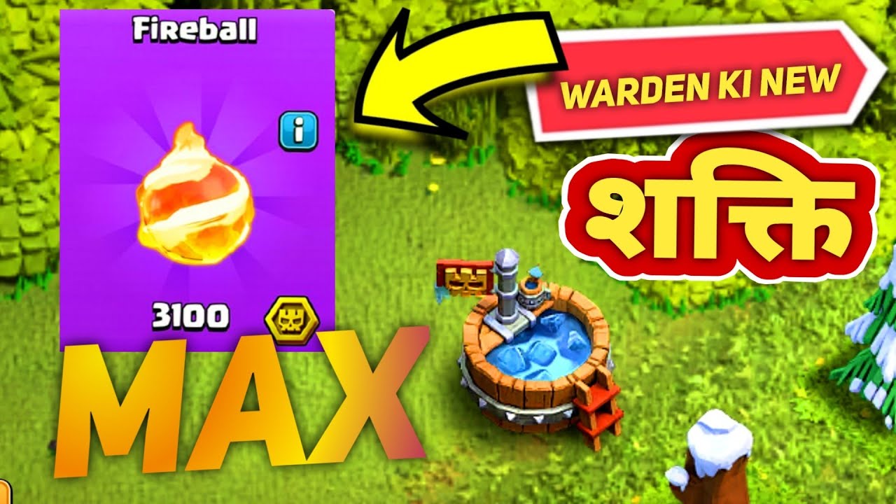 Unlocking the Grand Warden's New Ability "Fireball" in (Clash Of Clans ...