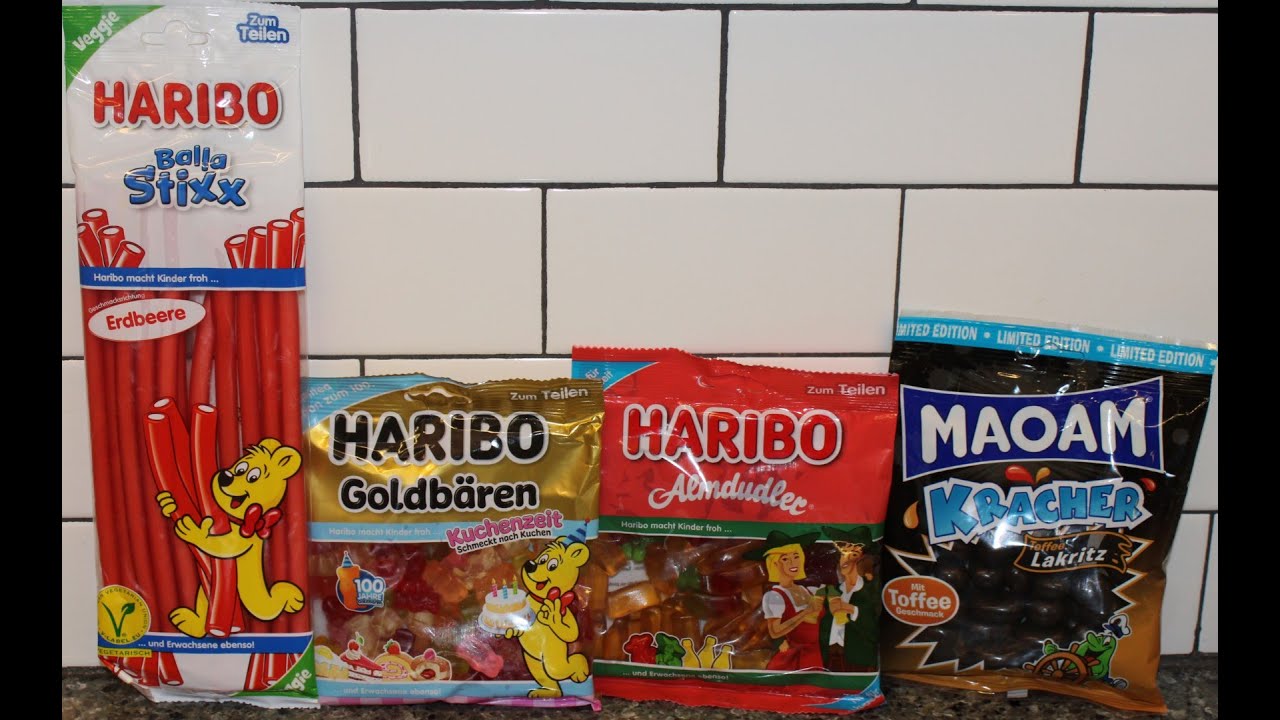 HARIBO Strawberry Stixx, Kuchenzeit Cake Time, Almdudler, MAOAM Kracher ...