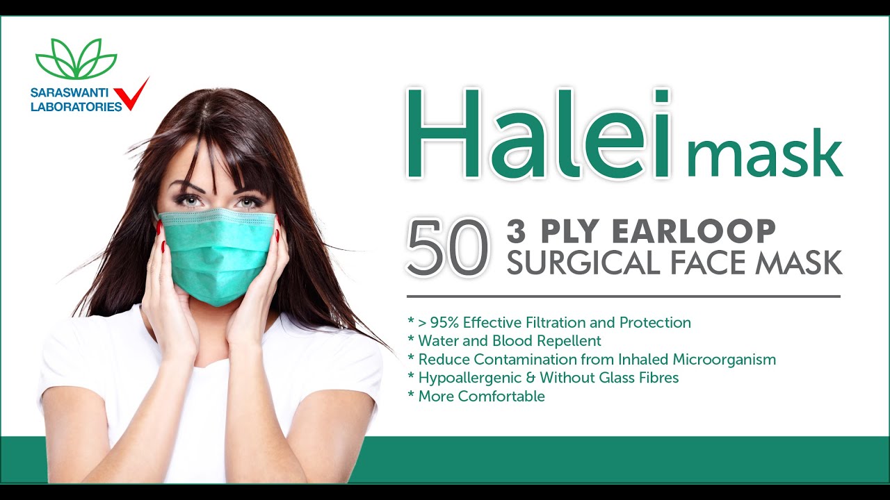 Halei Mask - 3 Ply Surgical Mask - YouTube