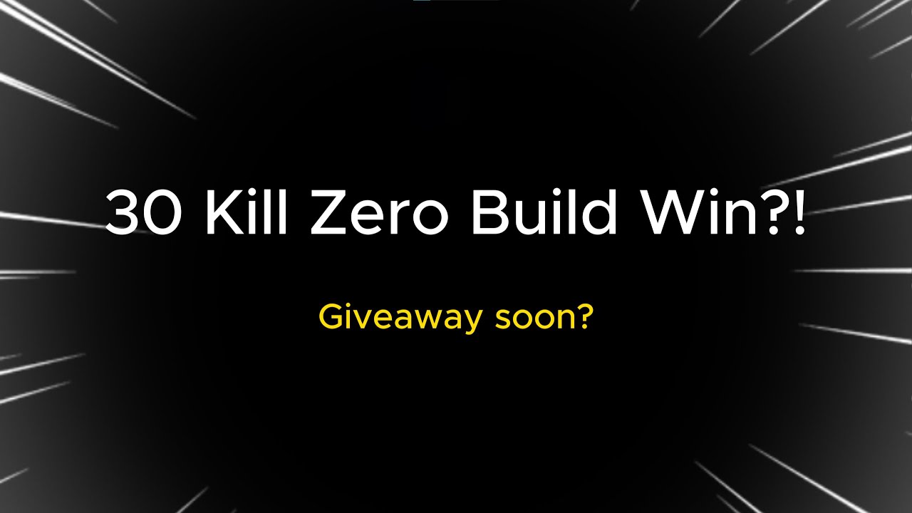 Zero Build 30 Kill WIN! ft Zemie 👌 - YouTube