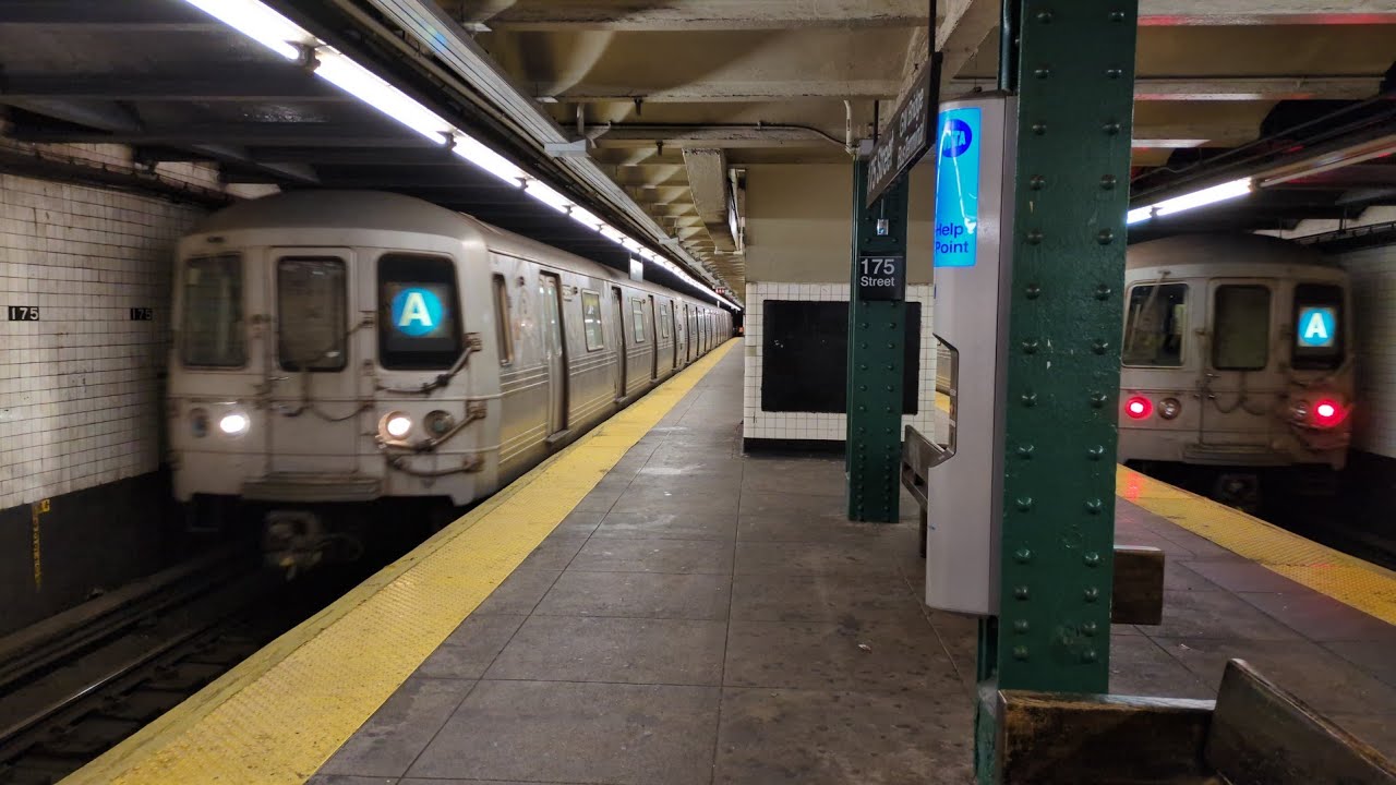 NYC Subway: R46 A Train Action in Upper Manhattan - YouTube