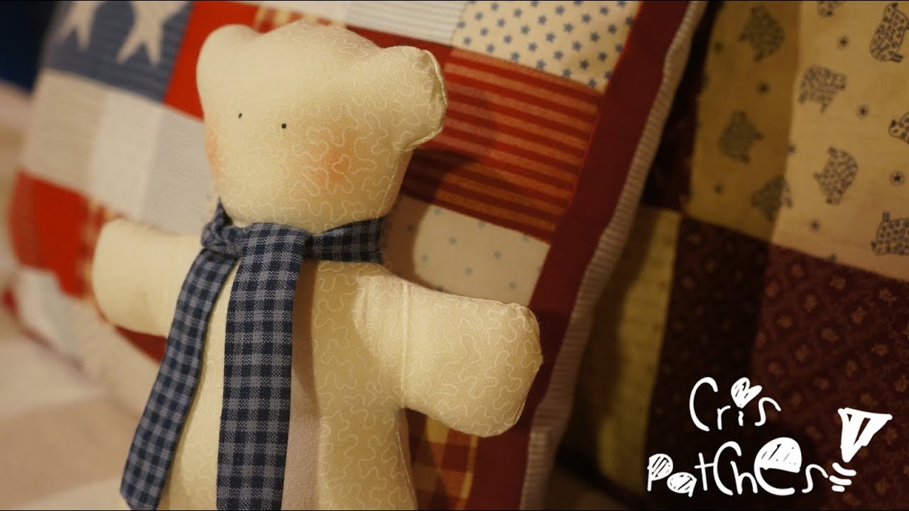 How to make a teddy bear. Patchwork - YouTube