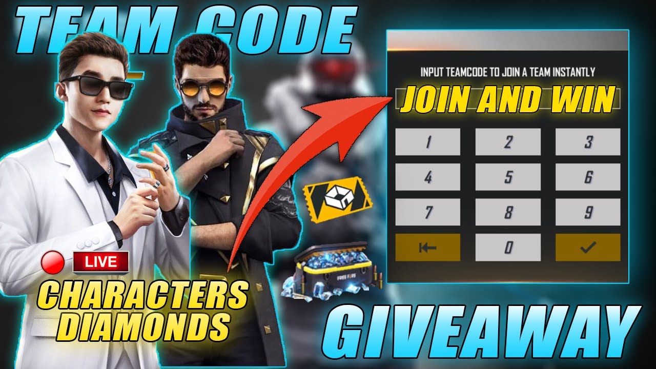 Free Fire Live Giveaway Team Code | Free Fire Live Giveaway Custom Room ...