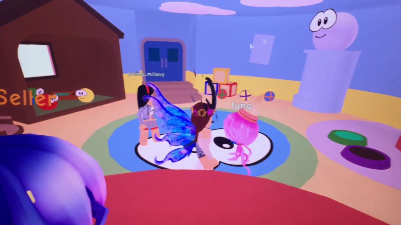 Playing roblox #3 playing meep city buying the candy hair and picking ...