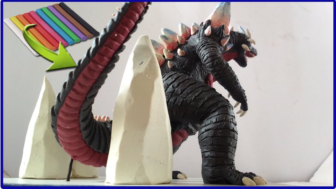 SPACEGODZILLA with Clay/Plastilina. - YouTube