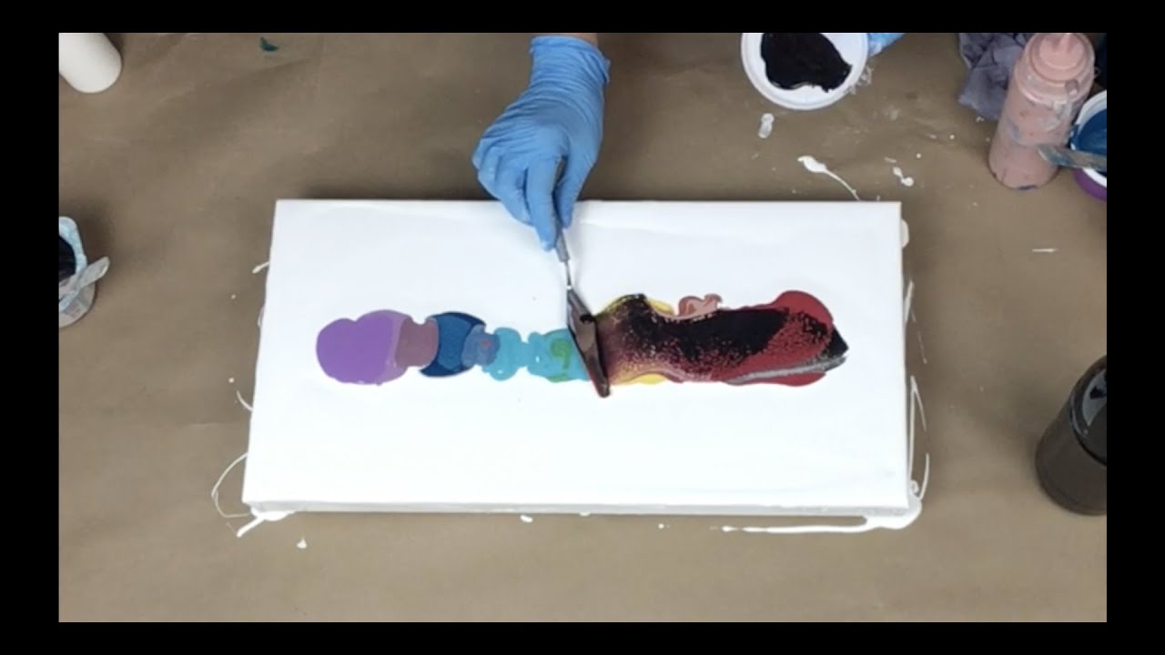 Rainbow Swipe Beginners Acrylic Pour Swipe with Aussie Floetrol ...