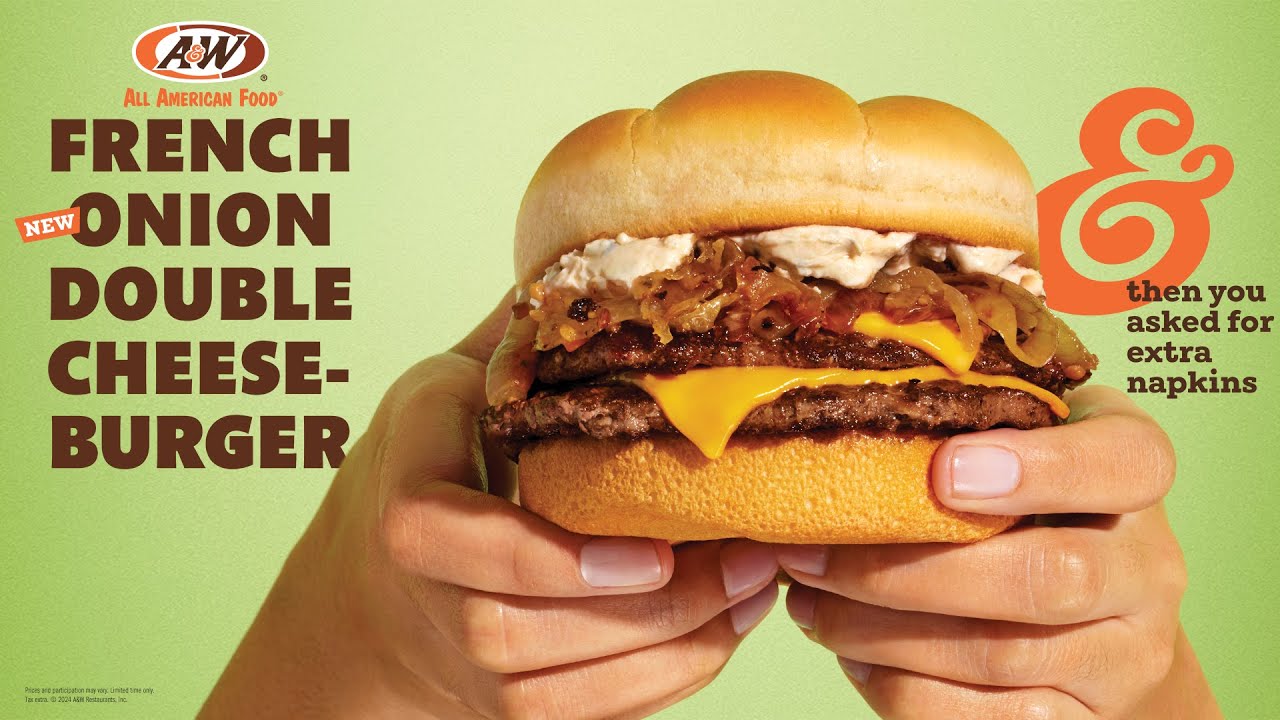 French Onion Double Cheeseburger | A&W Restaurants - YouTube