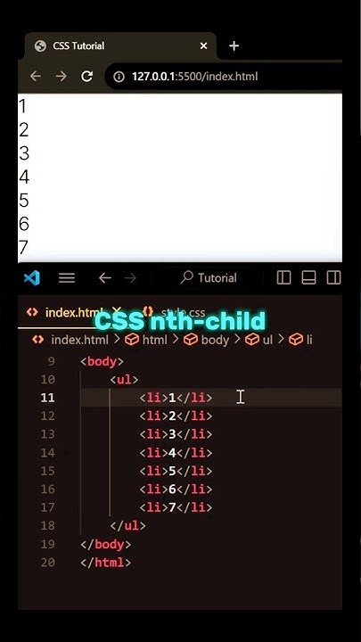 Fabulous tricks " Learn C.S.S nth child in 1 min" #coding #microshorts #htmlcss #code #html # ...