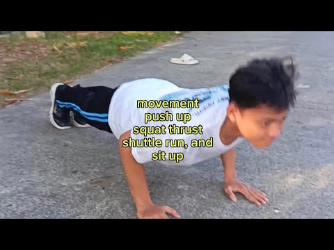 gerakan push up,squat Thrust,shuttle run,sit up - YouTube
