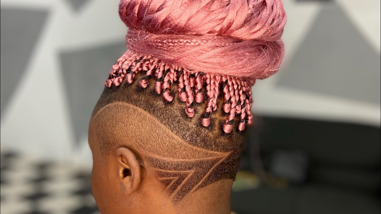 Faded braids with semi-permanent dye - YouTube