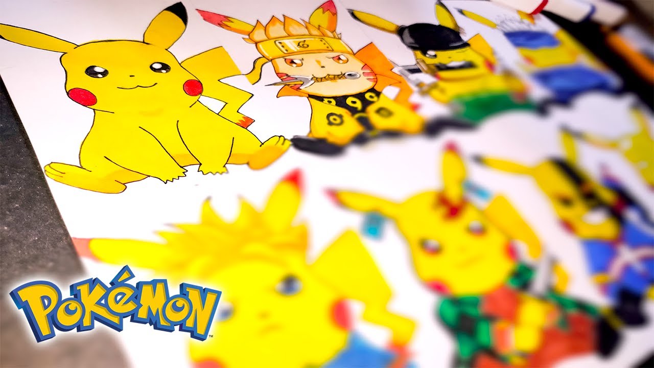 Drawing Pikachu in different anime styles - Denzio Artz #art #pokemon ...