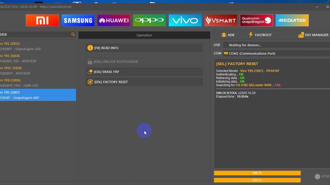 vivo y95 1807 pd1818f Format - YouTube