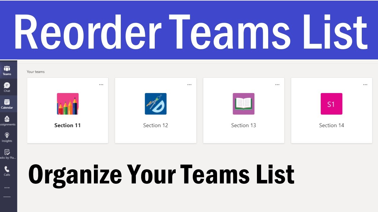 Reorder The Teams List | How To Organize Your Teams Lists in Microsoft ...