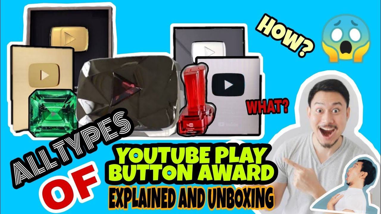 All type of Youtuber play button award Silver , Gold , Red Diamond And ...