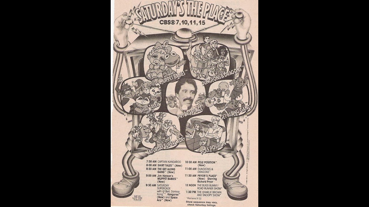 CBS Saturday Morning Cartoon line up | 1984 - YouTube