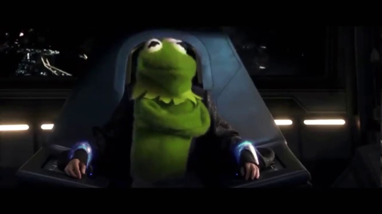 Revenge of the sith - palpatine scenes but palpatine is kermit - YouTube