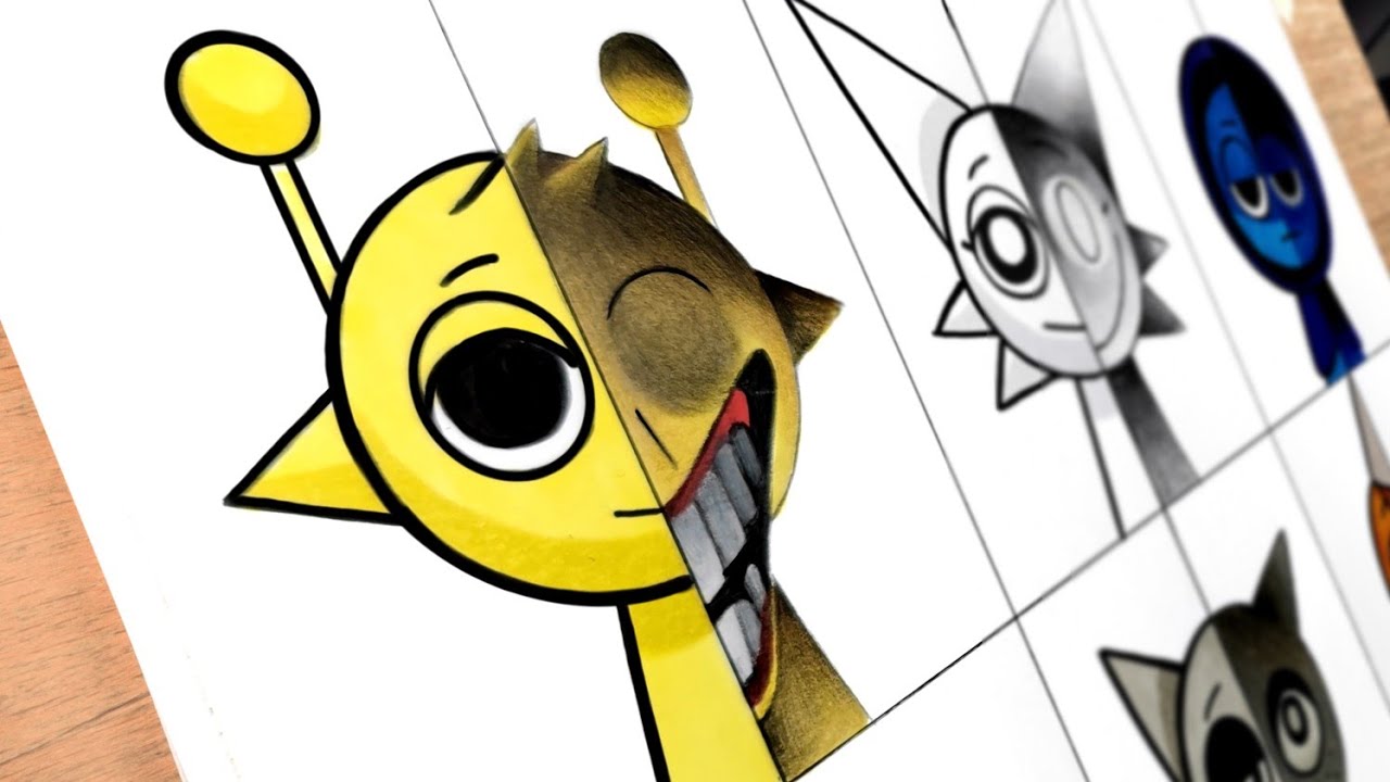 Drawing Sprunki Normal Vs Horror ( Sprunki Incredibox ) - YouTube