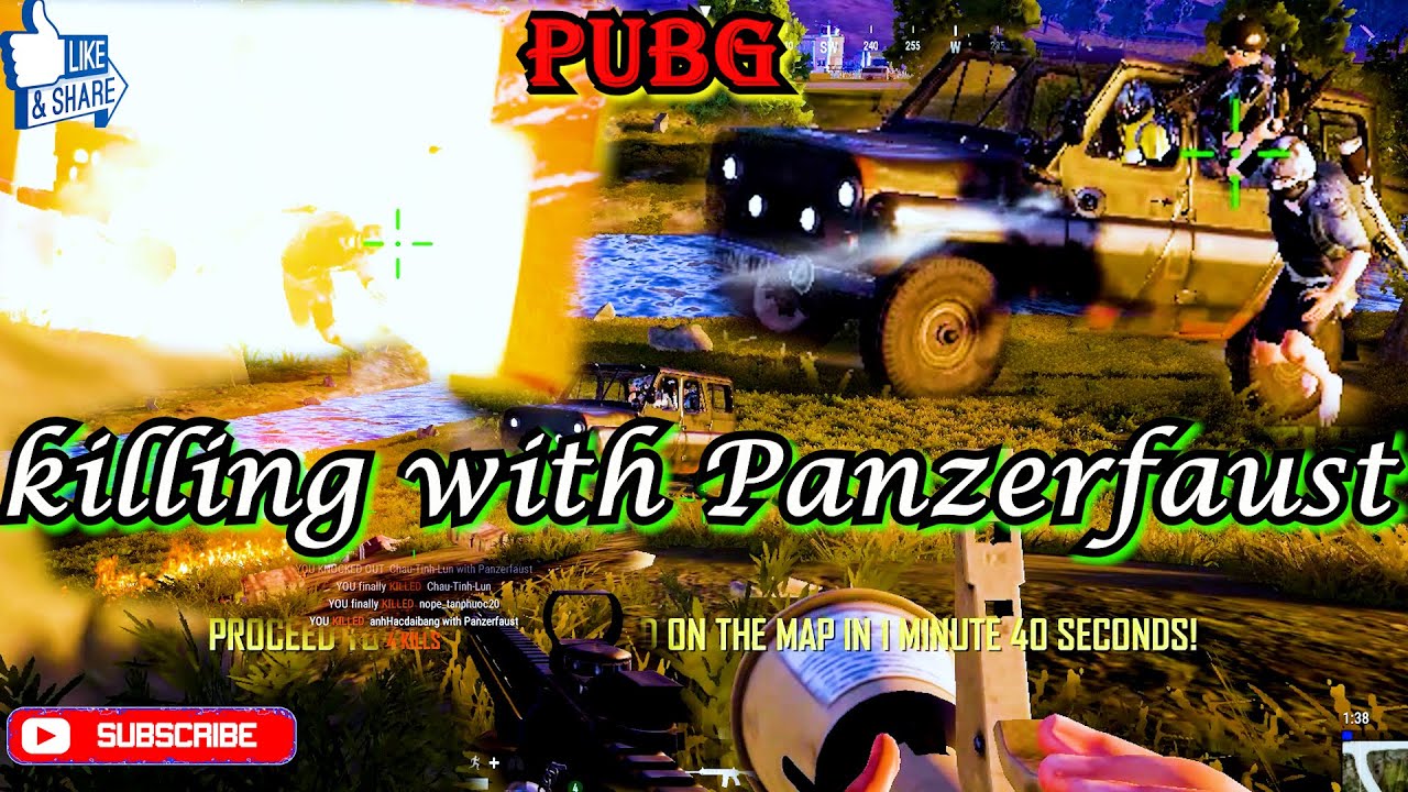 PUBG ~ Killing With Panzerfaust || How to Use Panzerfaust || SONAR || 2023 - YouTube