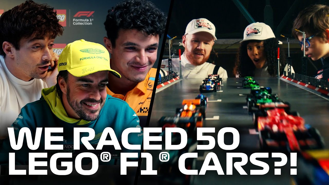 LEGO® F1® ‘Build the Thrill’ Race | LEGO Cars Race on GIANT Track 🏎️ ...
