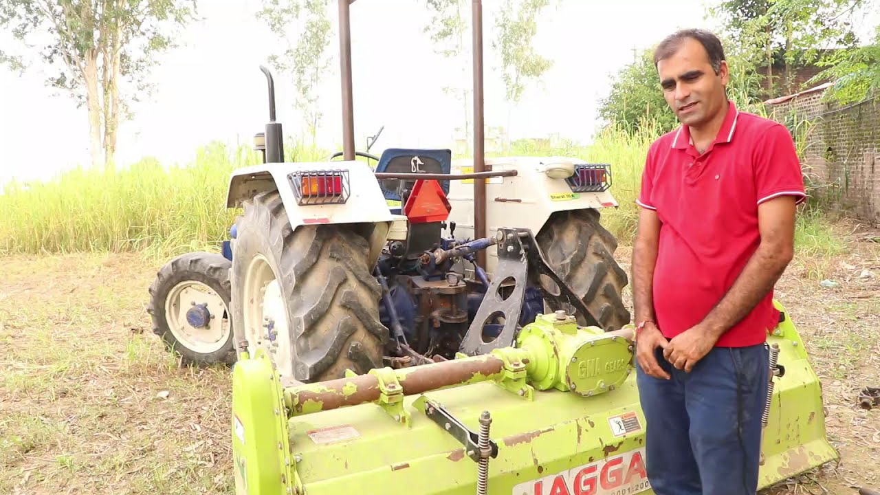 Matching of Rotavator with Tractor - YouTube