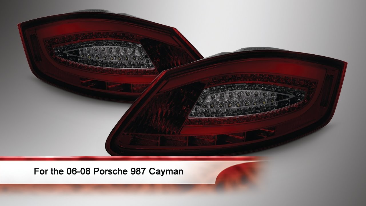 06-08 Porsche 987 Cayman LED Tail Lights - YouTube