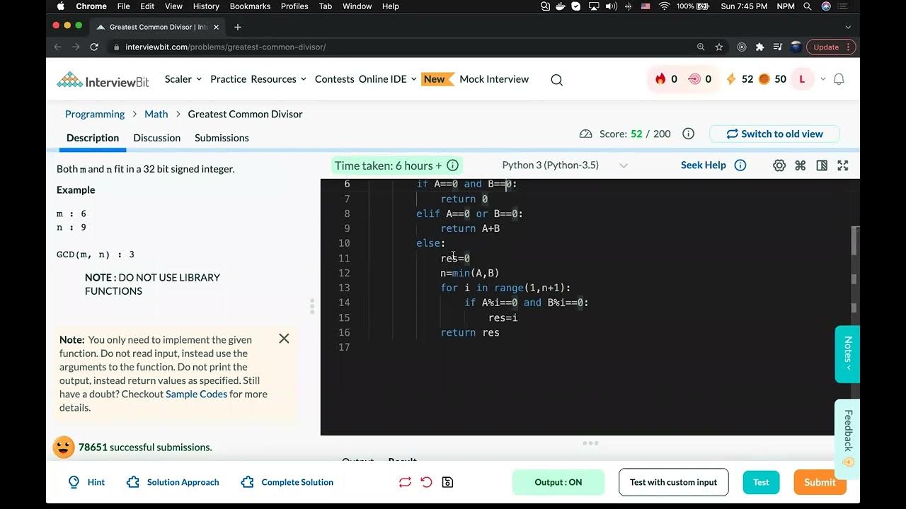 GCD (regular solution) - Python - YouTube