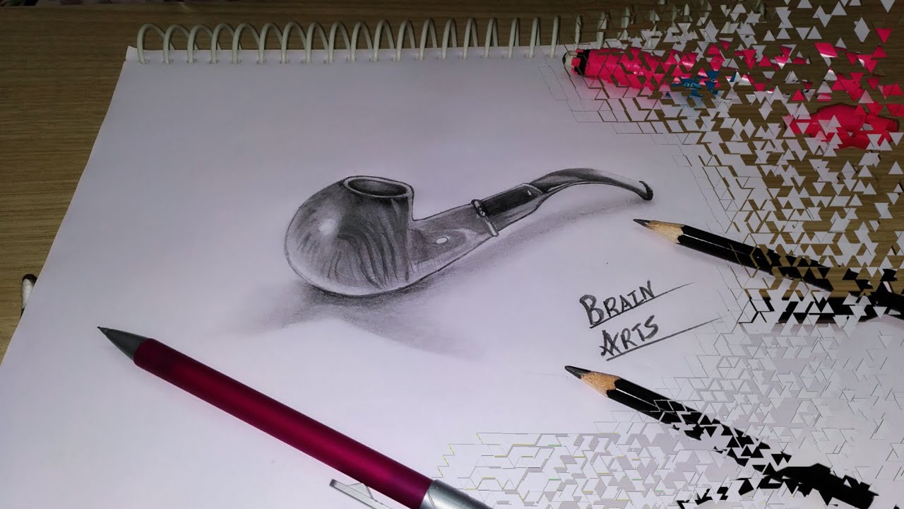 How to draw Smoking pipe 🚬with pencil shading☺️ - YouTube