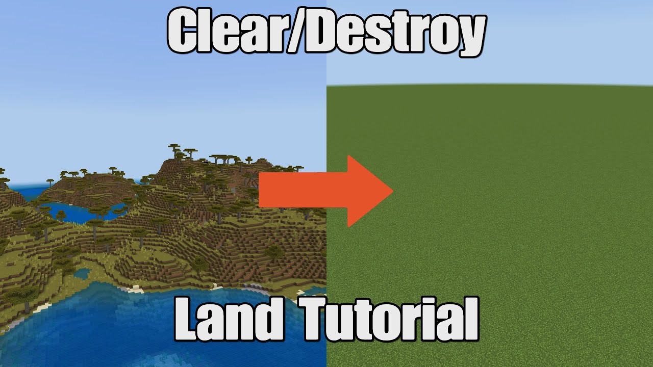How To Clear/Destroy Land In Minecraft - YouTube