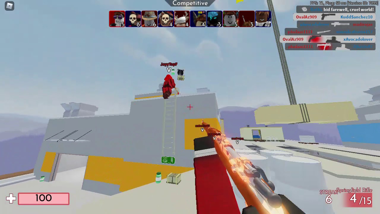 So I made Official Clix rage quit in ROBLOX arsenal - YouTube