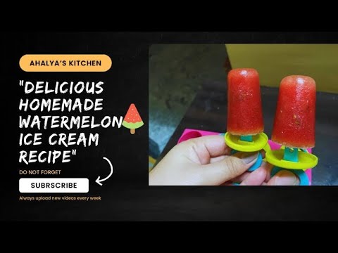"Must-Try! Watermelon Ice Cream Popsicles | Quick & Delicious Summer ...