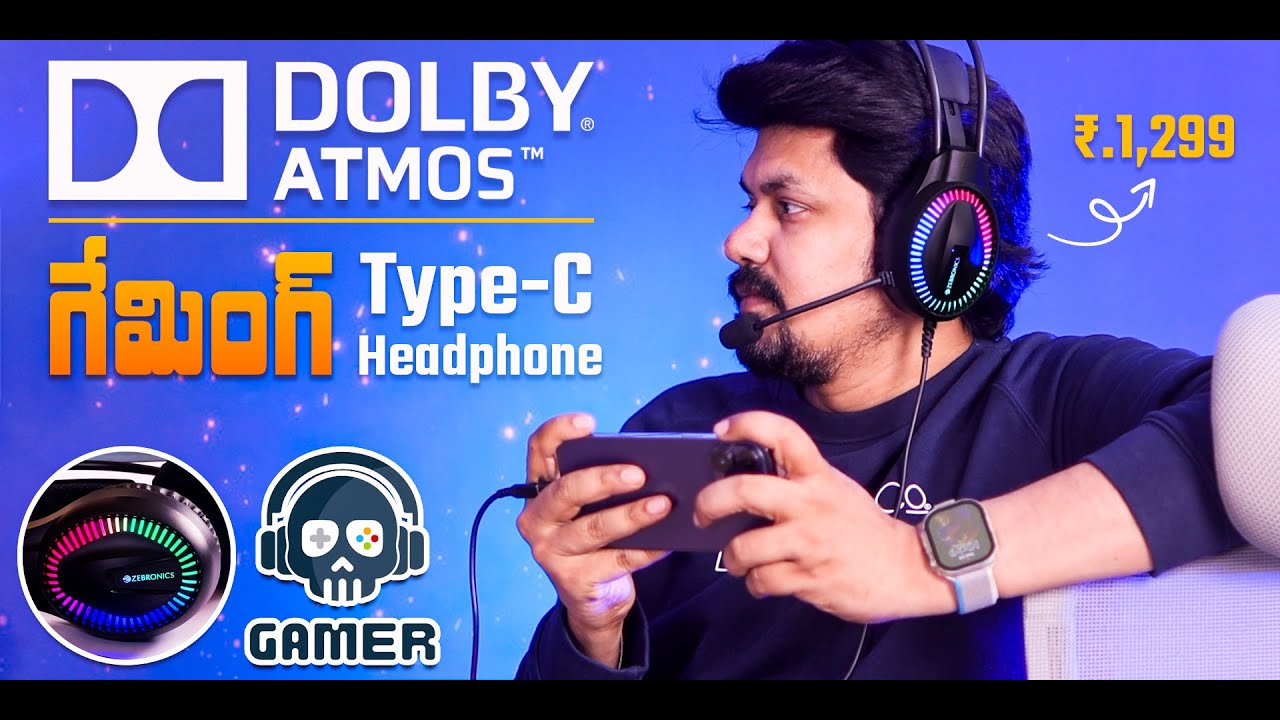 Under Rs.1300 Best Dolby Atmos Type-C Gaming Over Ear Headphone ...