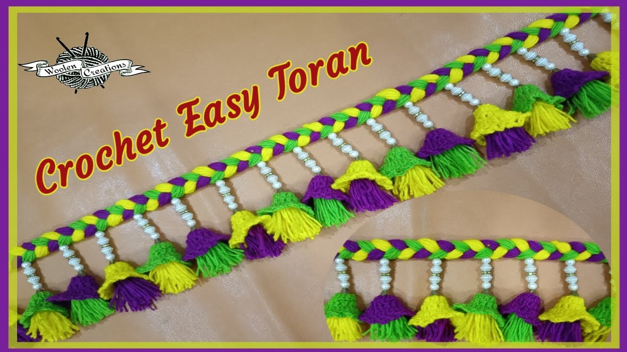 Easy door hanging toran making from woolen | Easy Handmade Door Toran ...