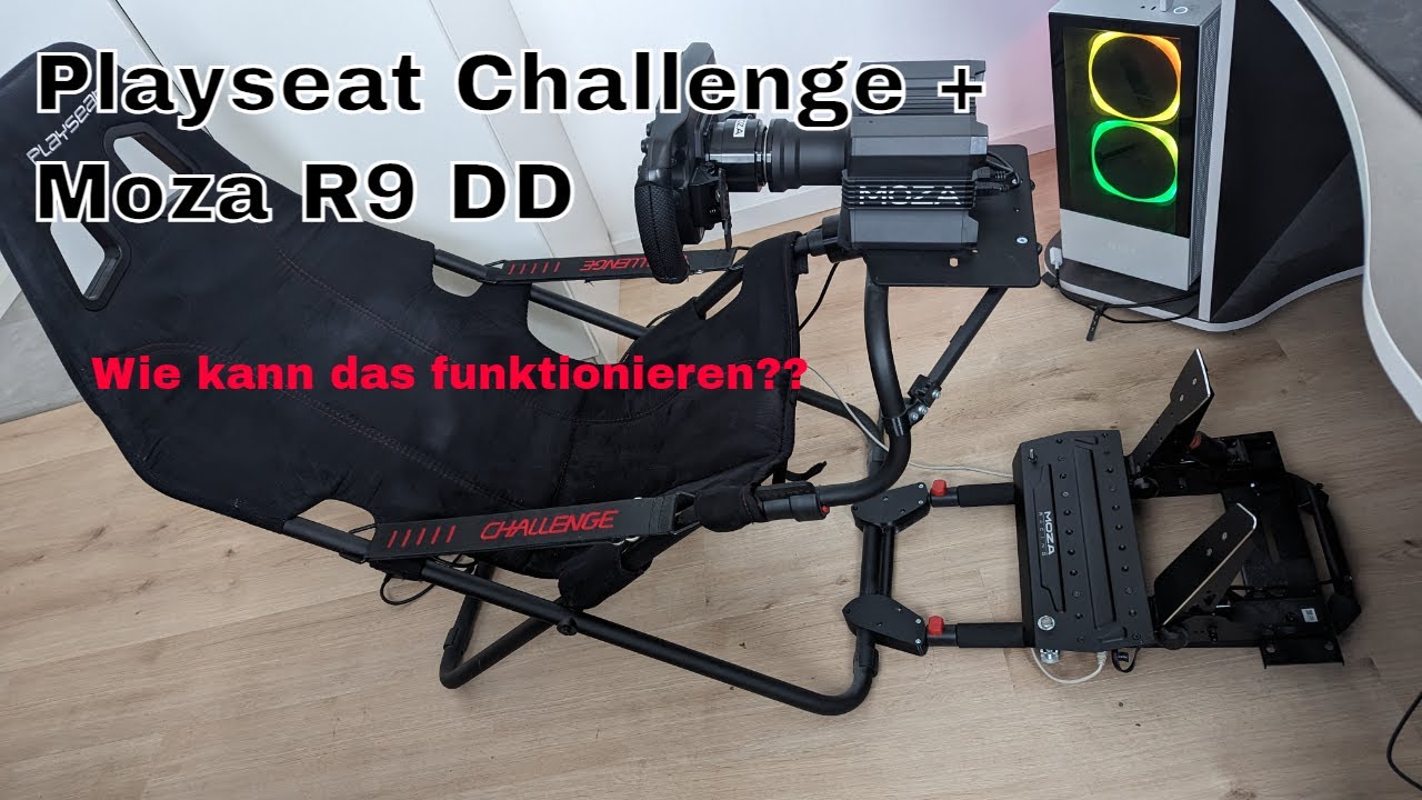 Playseat Challenge + Moza R9 Direct Drive Wheelbase - YouTube