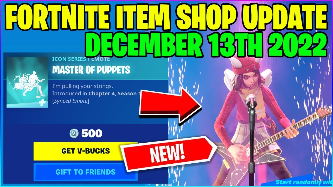 *NEW* MASTER OF PUPPETS EMOTE! (Fortnite Item Shop 13th December) - YouTube