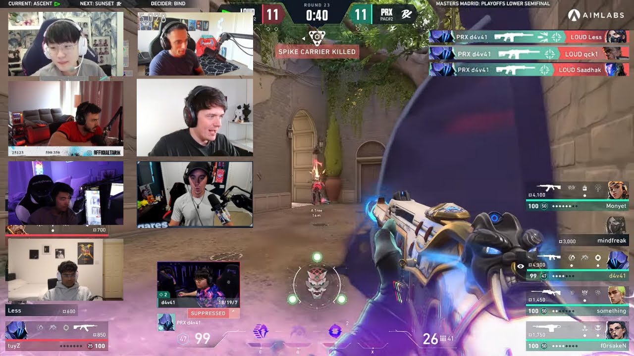 VALORANT STREAMER REACT PRX D4V4I INSANE 3K I PRX VS LOUD I VCT MADRID ...