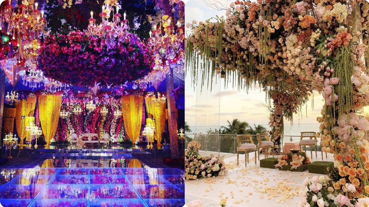 Royal luxury wedding decoration ideas|| Flower arrangement for royal ...