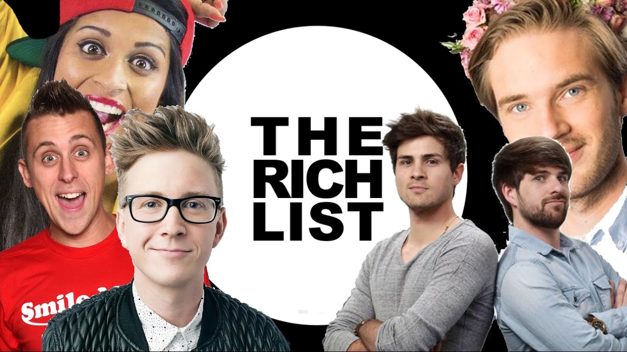 5 RICHEST YOUTUBERS AT THE BEGINING OF 2018! - The Rich List - YouTube