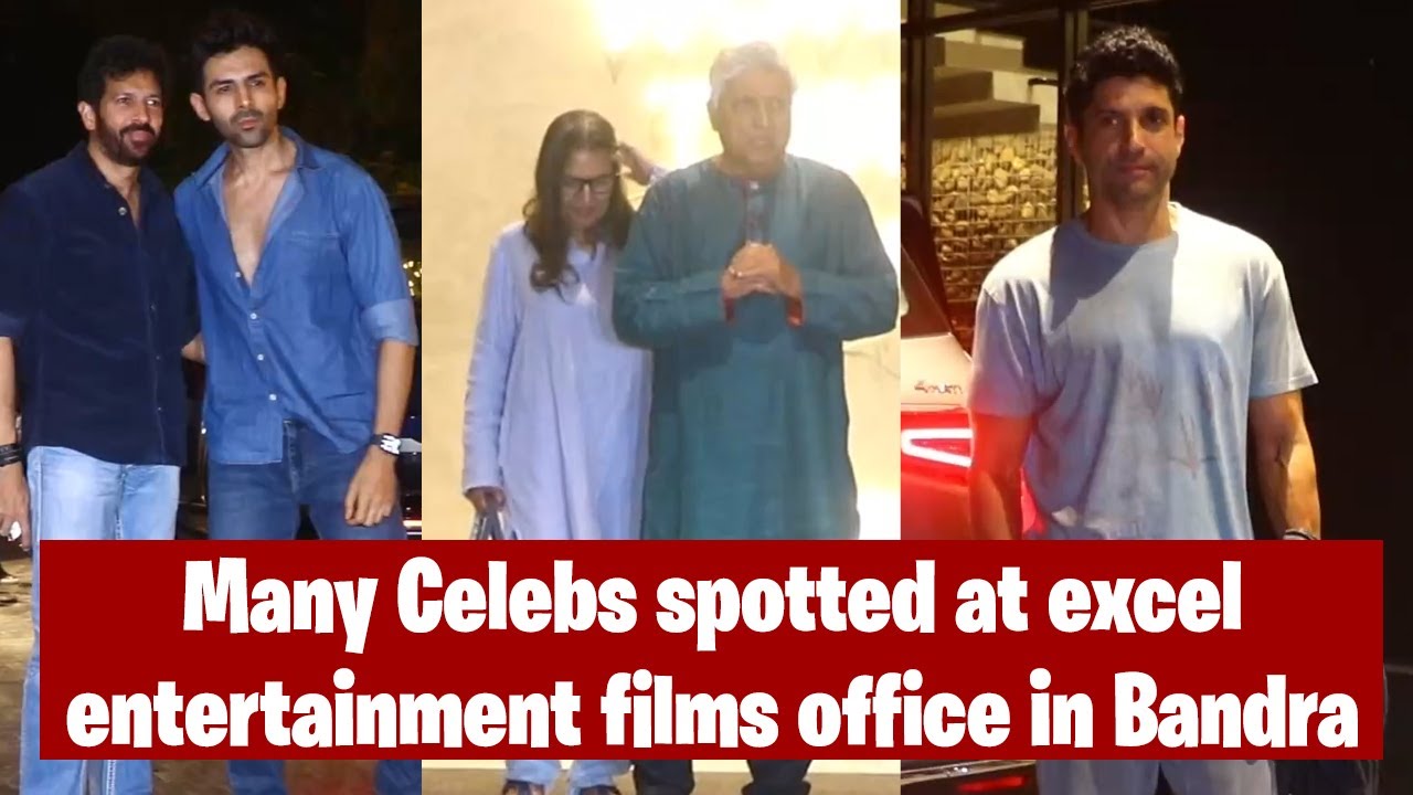 Many Celebs spotted at excel entertainment films office in Bandra - YouTube
