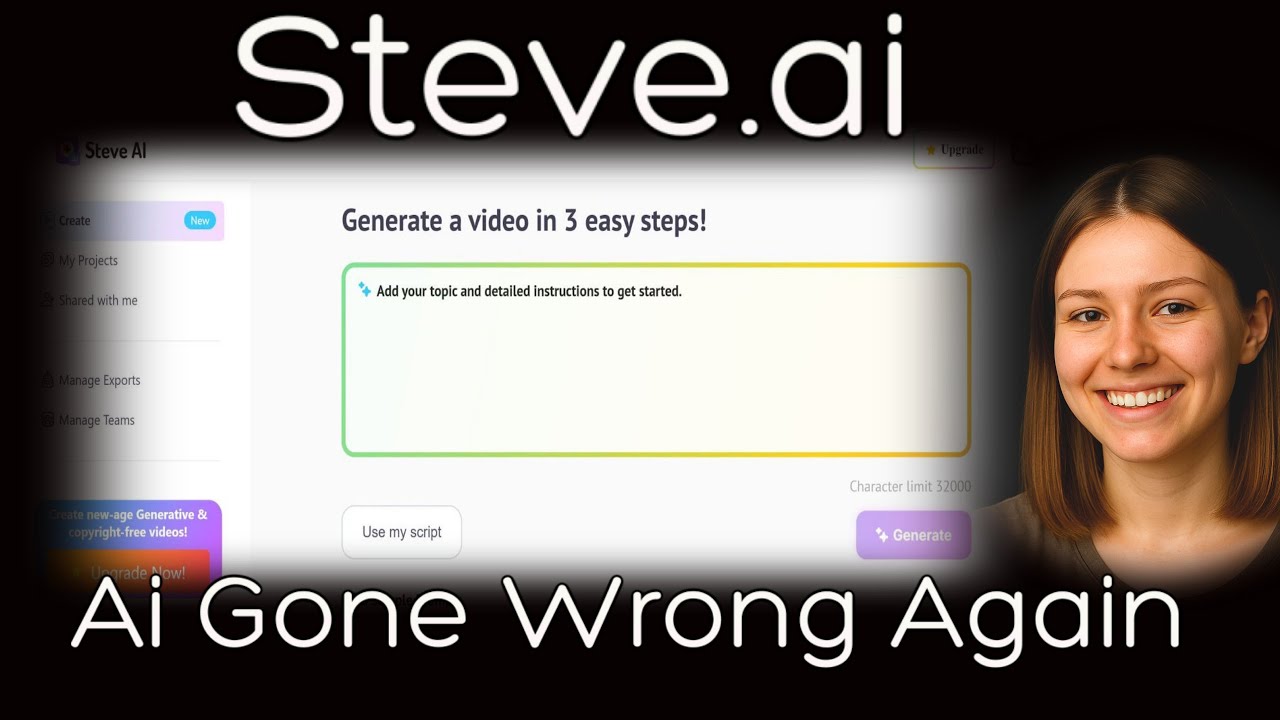 AI Gone Wrong: Steve AI Prompt-to-Video (Version 3.1 Review) - YouTube