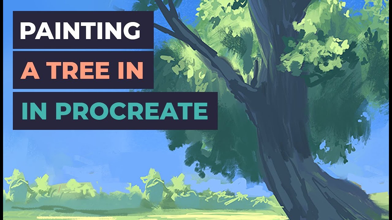 Painting a tree in Procreate [Timelapse with commentary] - YouTube