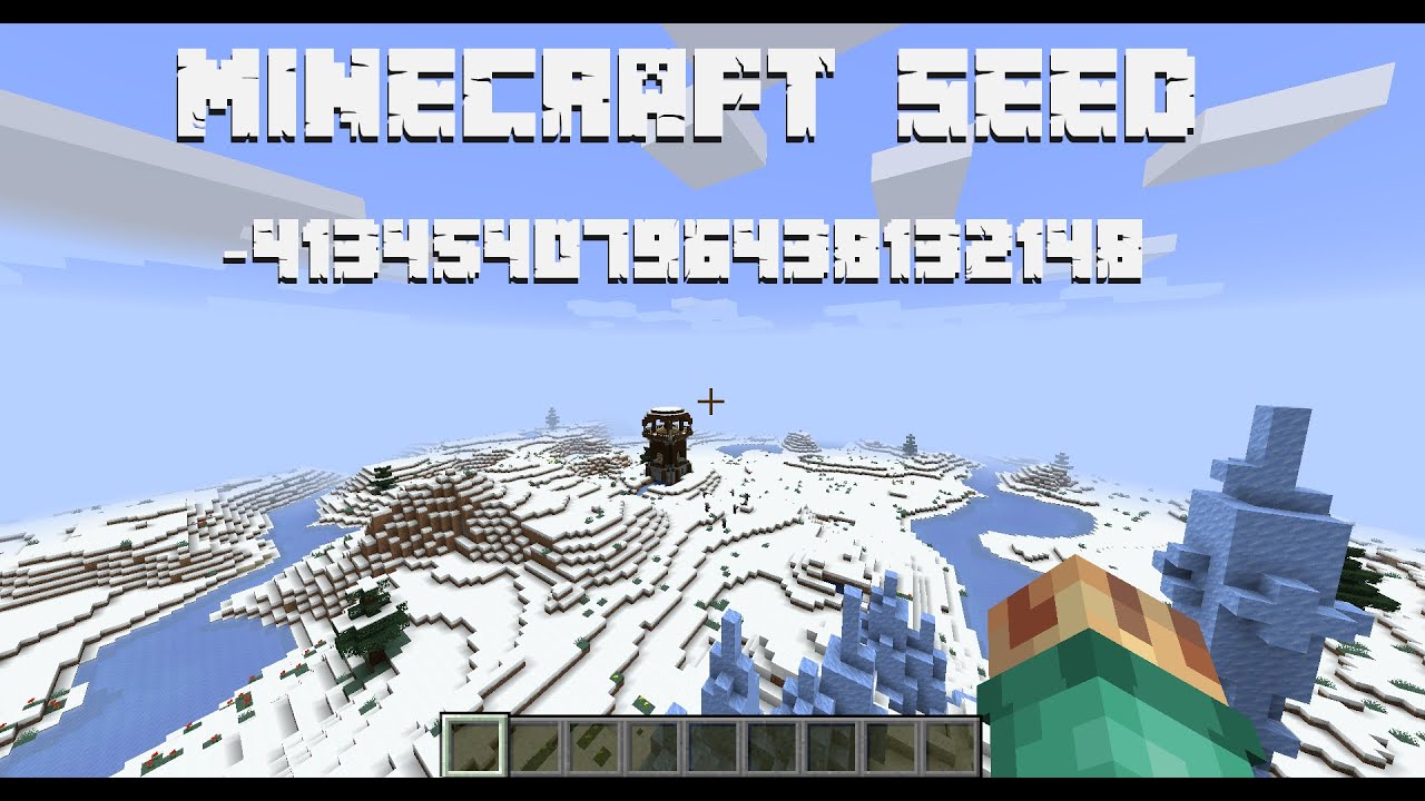Minecraft seed in Ice Spikes biome with pillager tower and ruin Nether ...