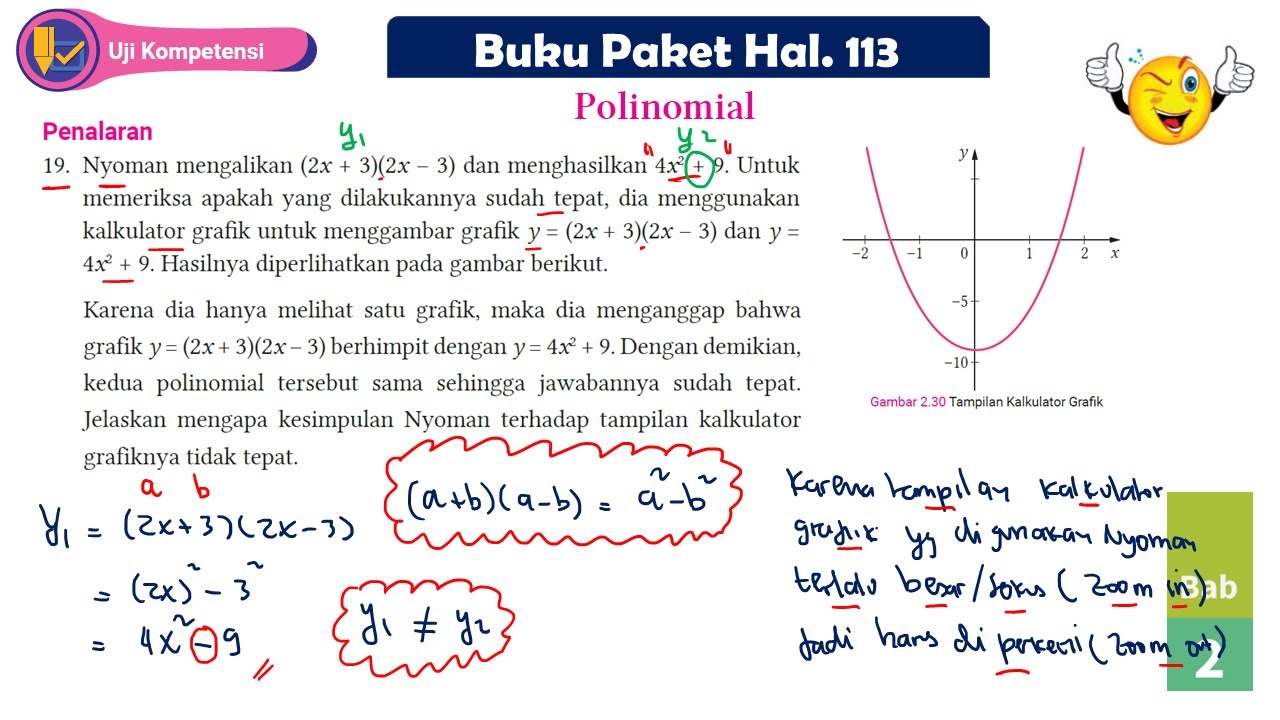 UJI KOMPETENSI NO 19 GRAFIK POLINOMIAL MATEMATIKA TINGKAT LANJUT SMA ...
